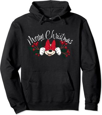 Disney Weihnachten Minnie Mouse Christmas Holly Pullover Hoodie
