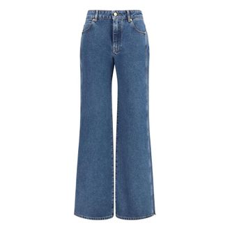 Balmain Jean Large Coupe Droite - Femme - Jeans - Bleu - Taille: 40 FR
