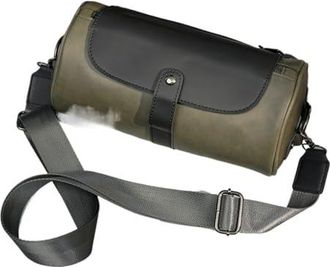 Generic Sac à bandoulière en forme de tonneau pour homme Sac à bandoulière pour homme, vert/noir, Taille unique