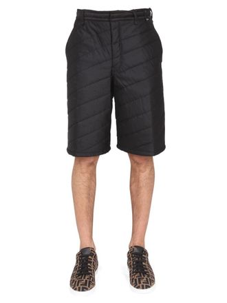 Fendi Wool Bermuda Shorts - Black