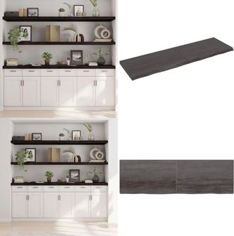 vidaXL Vidaxl - Wandregal Dunkelbraun 200x60x(2-6)cm Massivholz Eiche Behandelt - Eichenholz M&ouml;bel - Wandregal - Holzm&ouml;bel - Landhaus Deko - Rustic Design