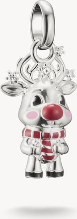 Thomas Sabo Charm-Anhänger aus Silber mit Details in Rosa, Rot, Schwarz und Weiß