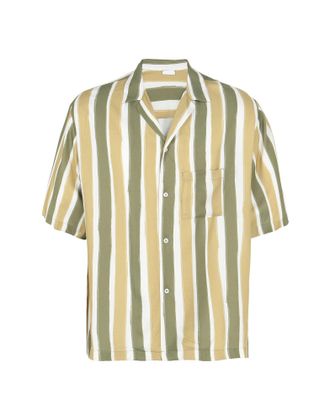 8 by YOOX PRINTED VISCOSE S/SLEEVE SHIRT