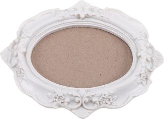 Soimiss Verzierter Vintage Bilderrahmen 3D Wandrahmen Wei&szlig; Dreieckaufh&auml;nger Fotowanddekoration f&uuml;r Wohnzimmer