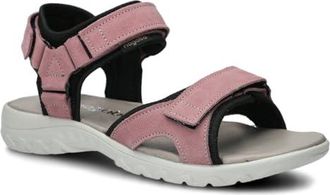 Nagaba Sandales Féminin - Sandales en cuir confortables pour lété Brides velcro réglables - Empiècements en cuir - Léger, Sandale plate, Cuir véritable, Gran