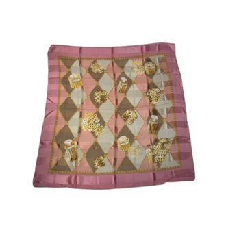 Balenciaga Pre-owned Vintage Baroque Silk Scarf - Femme - Pre-owned - Rose - Taille: ONE Size