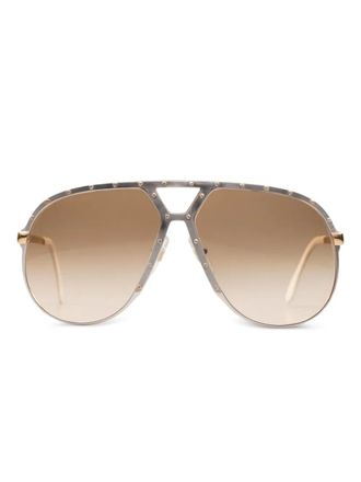 Alpina M1 Sonnenbrille mit Nieten - Silber