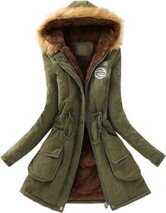 Generic Manteaux dhiver pour femmes, grande taille, matelass&eacute;, en polaire, chaud et &eacute;pais, veste &agrave; capuche avec poche zipp&eacute;e, v&ecirc;tements dext&eacute;rieur rembourr&eacute;s,