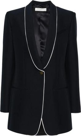 Philosophy di Lorenzo Serafini Femme, Vestes, Bleu, Taille: 38 FR Veste Grain de Poudre Crois&eacute;e