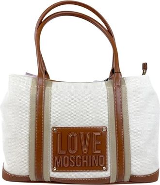 Love Moschino Femme, Sacs, Beige, Taille: ONE Size Canvas Shopping