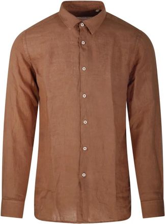 Altea Homme, Chemises, Brun, Taille: XL 35 Cuoio Shirt