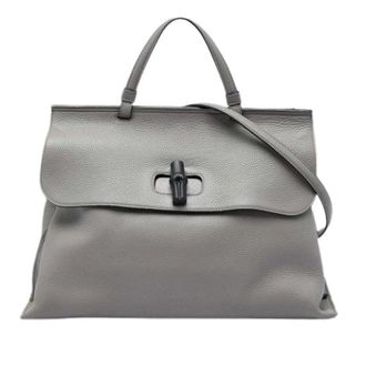 Gucci Pre-owned Sac Cabas Bambou Daily - Femme - Pre-owned - Gris - Taille: ONE Size