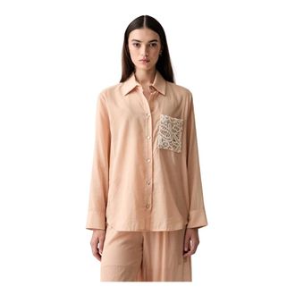 Vicolo Chemise Classique en Coton - Femme - Blouses et Chemises - Orange - Taille: 40 FR