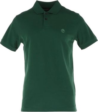 Timberland Homme, Tops, Vert, Taille: M Polo Stretch Manches Courtes Millers River Timberland