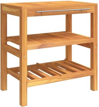 vidaXL Waschtisch mit 2 Ablagen 74x45x75 cm Massivholz - Vidaxl