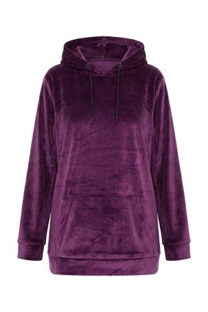 Ulla Popken Sweatjacke Loungewear-Jacke Nicki Kapuze Langarm