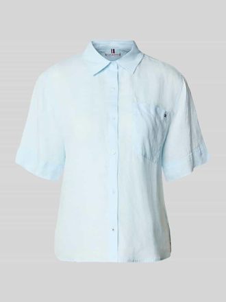 Tommy Hilfiger Loose Fit Leinenbluse mit Brusttasche