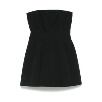 Max Mara Schwarzes Tr&auml;gerloses Plissee-Rockkleid - - Dresses - Damen - Schwarzk - XS