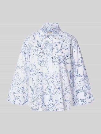 GANT Relaxed Fit Bluse mit verdeckter Knopfleiste und 3/4-Arm