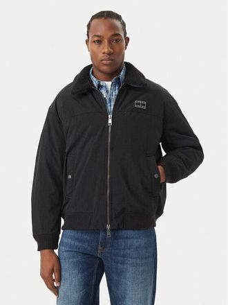 Tommy Jeans Bomberjacke Flag Aviator DM0DM23499 Schwarz Relaxed Fit