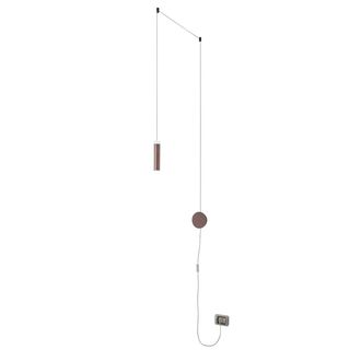 Luce-Ambiente-Design Led Candle Bronze Wall Lamp With Adjustable Cable and 7w Socket Natural Light