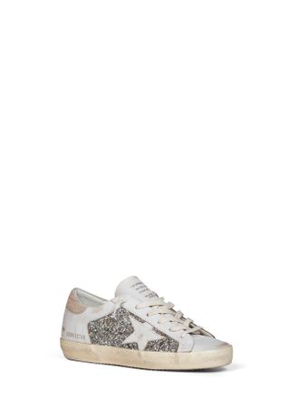 Golden Goose Womens Leather Sneakers Super-Star Ivory Calf Trainers