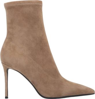 Estro & Luminara Femme, Chaussures, Beige, Taille: 37 EU Bottines &agrave; Talon Aiguille Haut et Tige Stretch