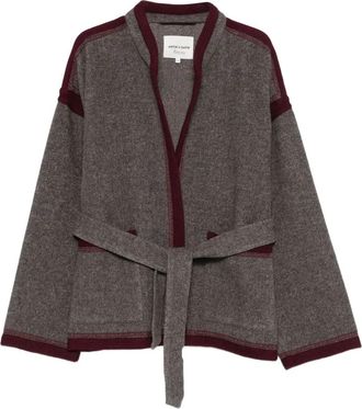 Antik Batik veste ceinturée à poches multiples - Gris