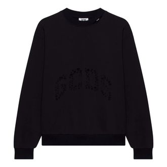 GCDS Washed Logo Crewneck - - Sweatshirts & Hoodies - Herren - Schwarzk - M