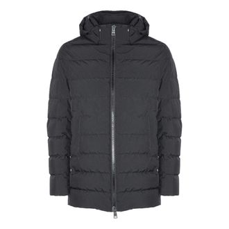 Herno Schwarze Daunenjacke mit Kapuze - - Jackets - Herren - Schwarzk - S