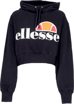 Ellesse Schwarzer Cropped Leichter Hoodie - - Sweatshirts & Hoodies - Damen - Schwarzk - S