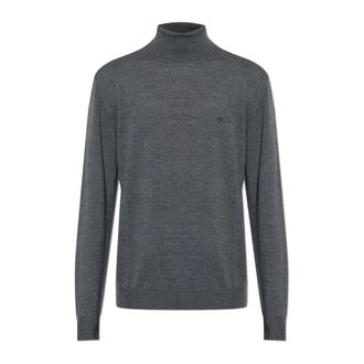Etro Wollrollkragenpullover mit gesticktem Logo - - Knitwear - Herren - Grau - S