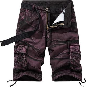 Generic Pantalon cargo pour homme avec poche ample et style d&eacute;contract&eacute;, violet, 50