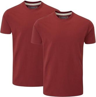 Charles Wilson Pack de 2 T-Shirts à Col Rond (XL, Red Berry (0824))