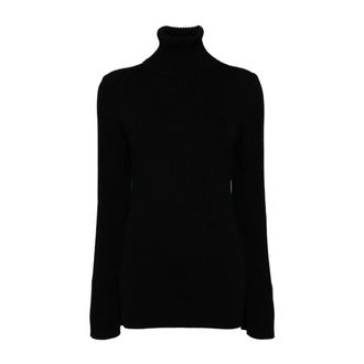Junya Watanabe Schwarzer Wollrollkragenpullover - - Knitwear - Damen - Schwarzk - M
