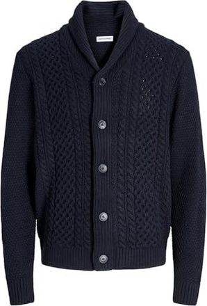Jack & Jones Jjpaul Knit Shawl Cardigan, Sky Captain, L Homme