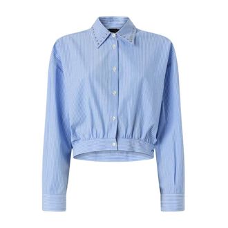 Pinko Gestreiftes Cropped-Shirt - - Blouses & Shirts - Damen - Mehrfarbig - L
