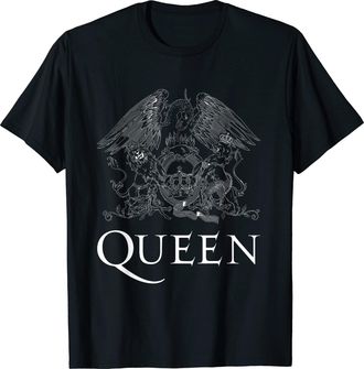 Queen Offizielles klassisches Wappen-Logo, Weiß T-Shirt