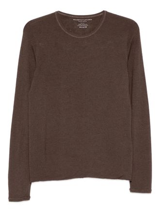 Majestic Filatures haut &agrave; manches longues - Marron