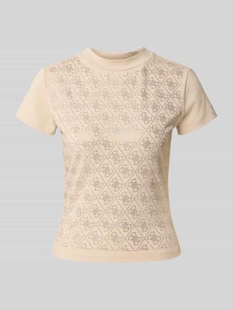 Guess T-Shirt im Allover-Look mit Ziersteinbesatz