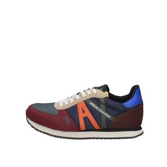 A|X Armani Exchange Baskets en Cuir &agrave; Logo Multicolore