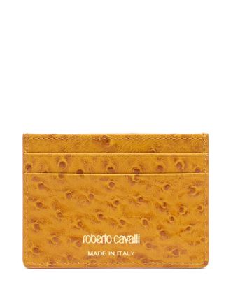 Roberto Cavalli porte-cartes en cuir - Jaune