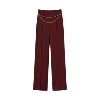 Twinset Pantaloni in Cr&ecirc;pe Cady mit G&uuml;rtel - - Trousers - Damen - Rot - XL