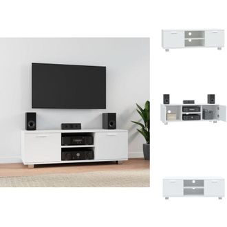 vidaXL Vidaxl - TV-Schrank Wei&szlig; 120x40,5x35 cm Holzwerkstoff - tv Schrank - Holzwerkstoff M&ouml;bel - Wei&szlig;er tv Stand - Wohnzimmerschrank - Media Regal