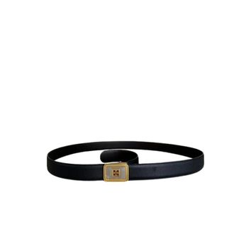 Givenchy Ceinture fine en cuir Pre-owned - Femme - Pre-owned - Noir - Taille: ONE Size