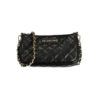 Mario Valentino Femme, Sacs, Noir, Taille: ONE Size Sac &agrave; bandouli&egrave;re en poly&eacute;thyl&egrave;ne noir avec bandouli&egrave;re cha&icirc;ne