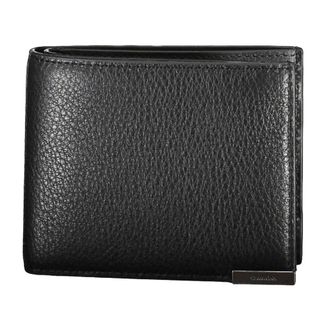 Calvin Klein Homme, Accessoires, Noir, Taille: ONE Size Modern Plaque Bifold Wallet