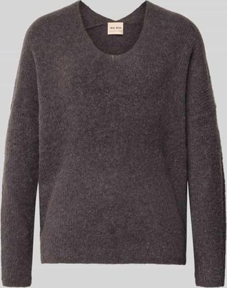 Mos Mosh Strickpullover aus Woll-Mix mit V-Ausschnitt Modell THORA