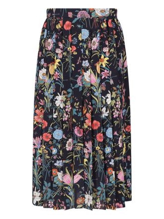 Gucci Printed Silk Midi Skirt