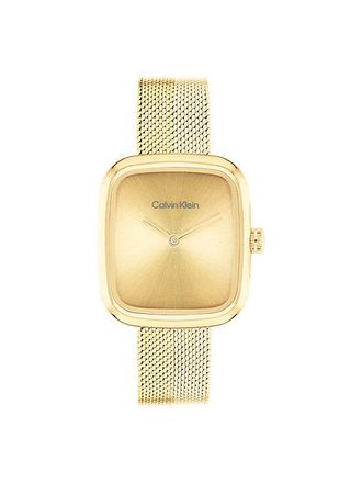 Calvin Klein Geformte Quadratische Uhr Mit Mesh-armband - Gold - Damen - Einheitsgr&ouml;&szlig;e